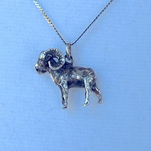 Vintage | Jewelry | Vintage Sterling Silver Ram Necklace | Poshmark